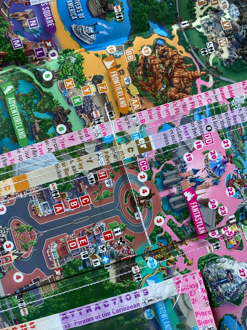 The Original Disneyland Map Clutch - Etsy
