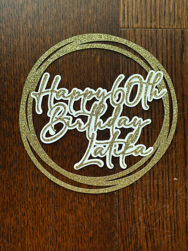 60th Birthday Cake Topper - Etsy