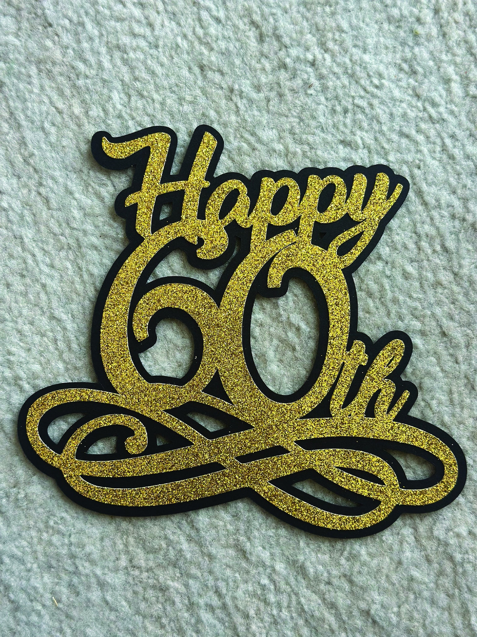 Happy 60th Cake Topper - Etsy