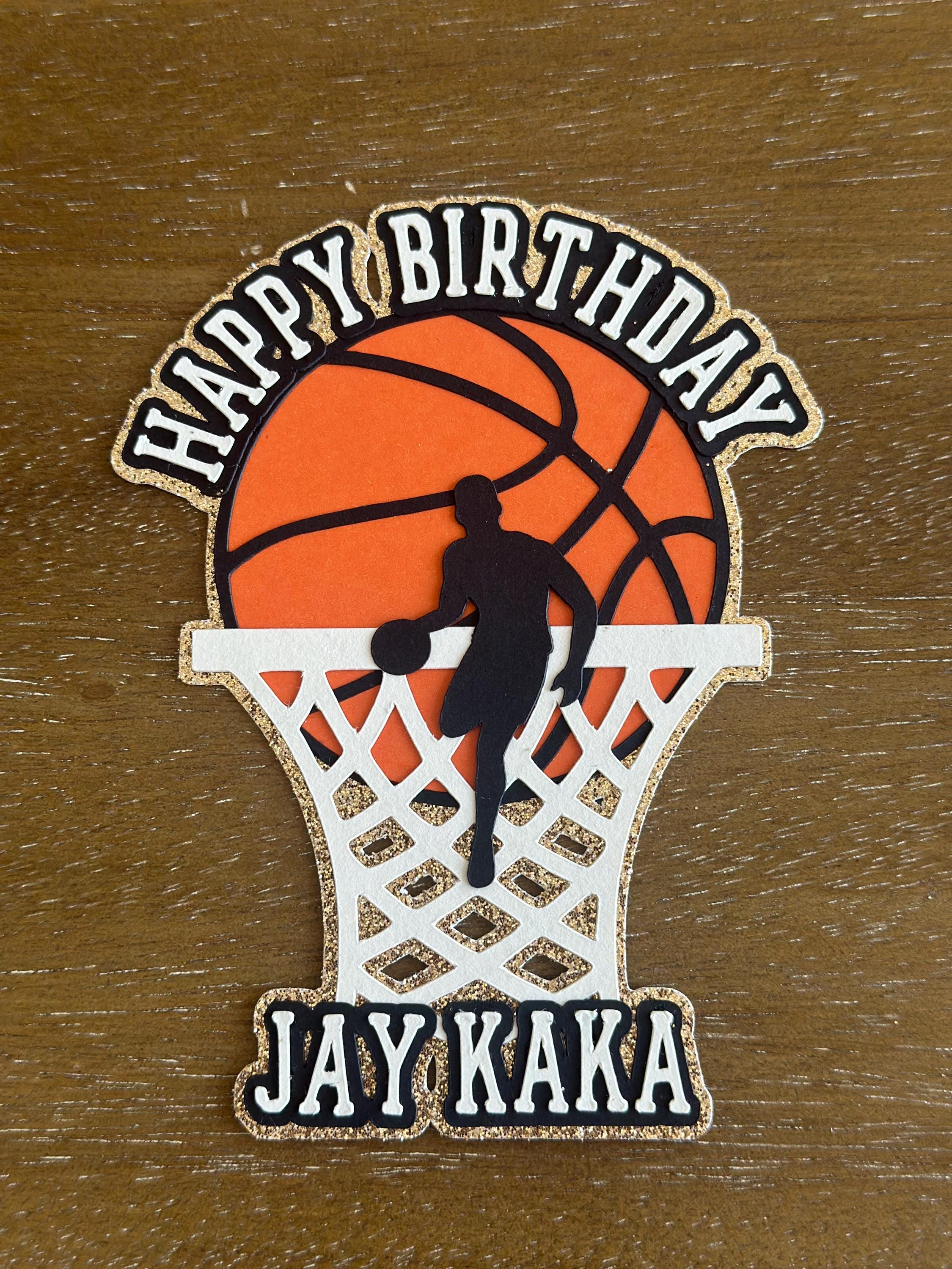 Basketball Theme Cake Topper - Etsy