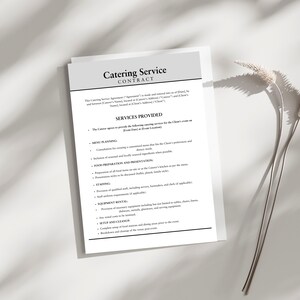 Catering Service Contract Template: Editable Agreement (canva) - Etsy