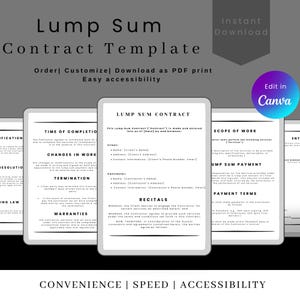 Lump Sum Construction Contract, Fixedprice Construction Agreement ...