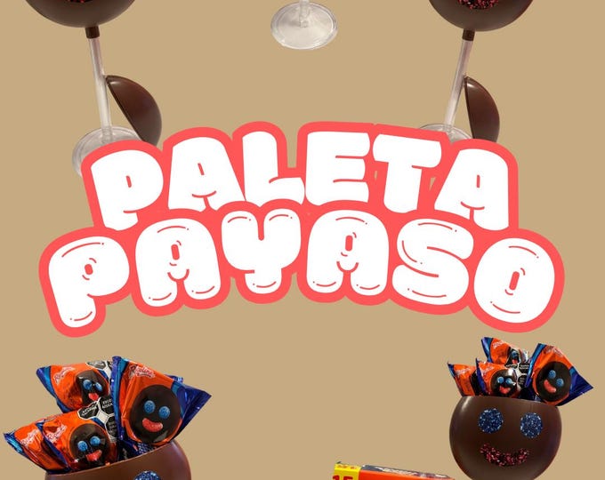 Paleta Payaso Themed (dulcero) Candy Bag Container. for You Parties or ...