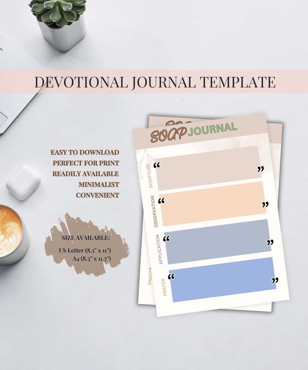 SOAP Bible Study Template Printable Bible Study Journal Digital Bible ...