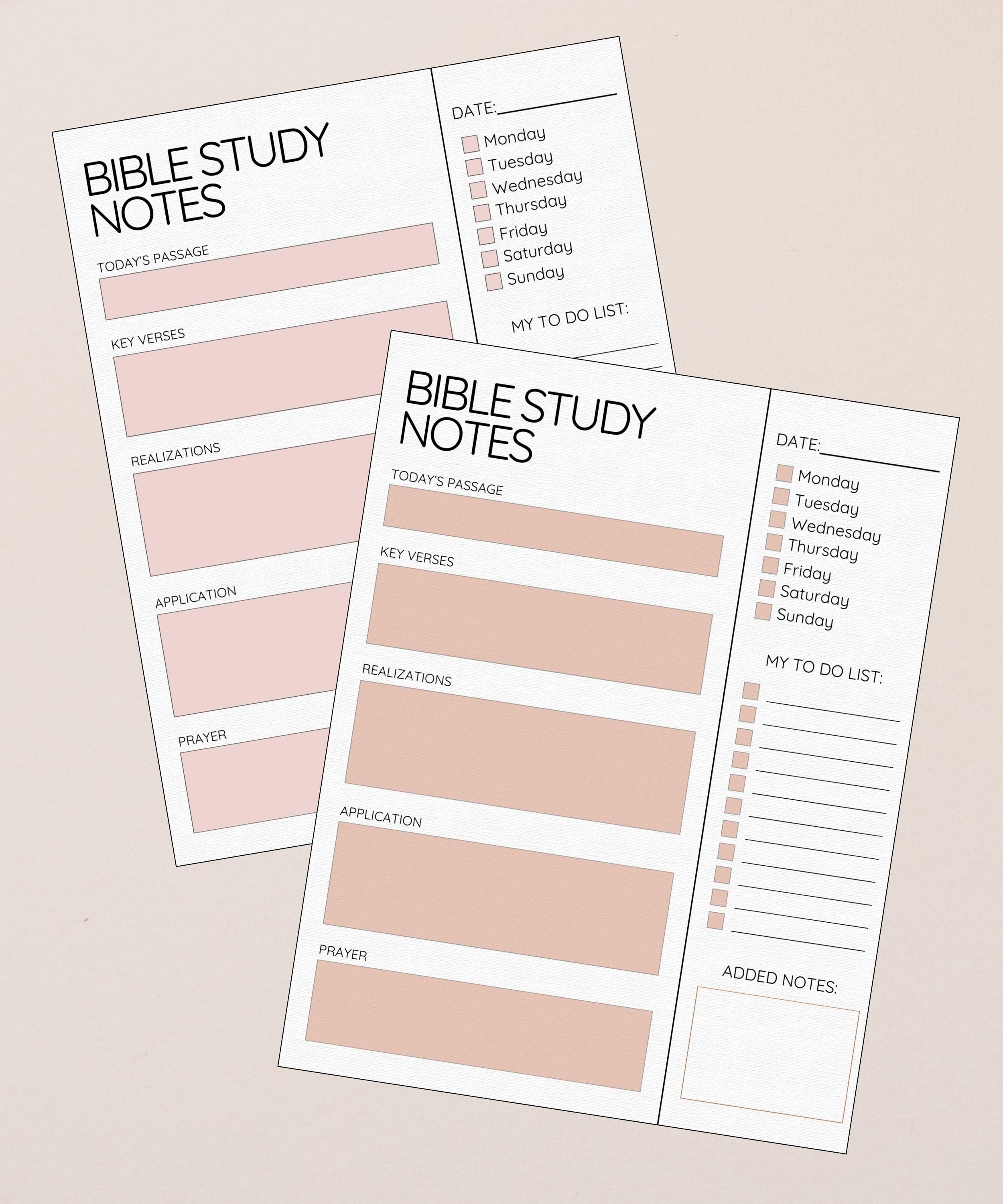 DIY Bible Study Journal, Canva Editable Journal, Christian Notebook ...