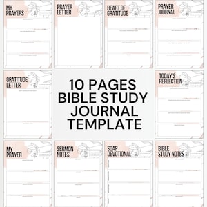 Printable Bible Study Template, Bible Journal Template, Women Journal ...