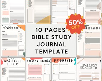 DIY Bible Study Journal, Canva Editable Journal, Christian Notebook ...