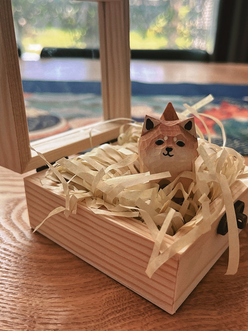 Rustic Wooden Dog Sculpture Handcrafted Pet Décor - Etsy