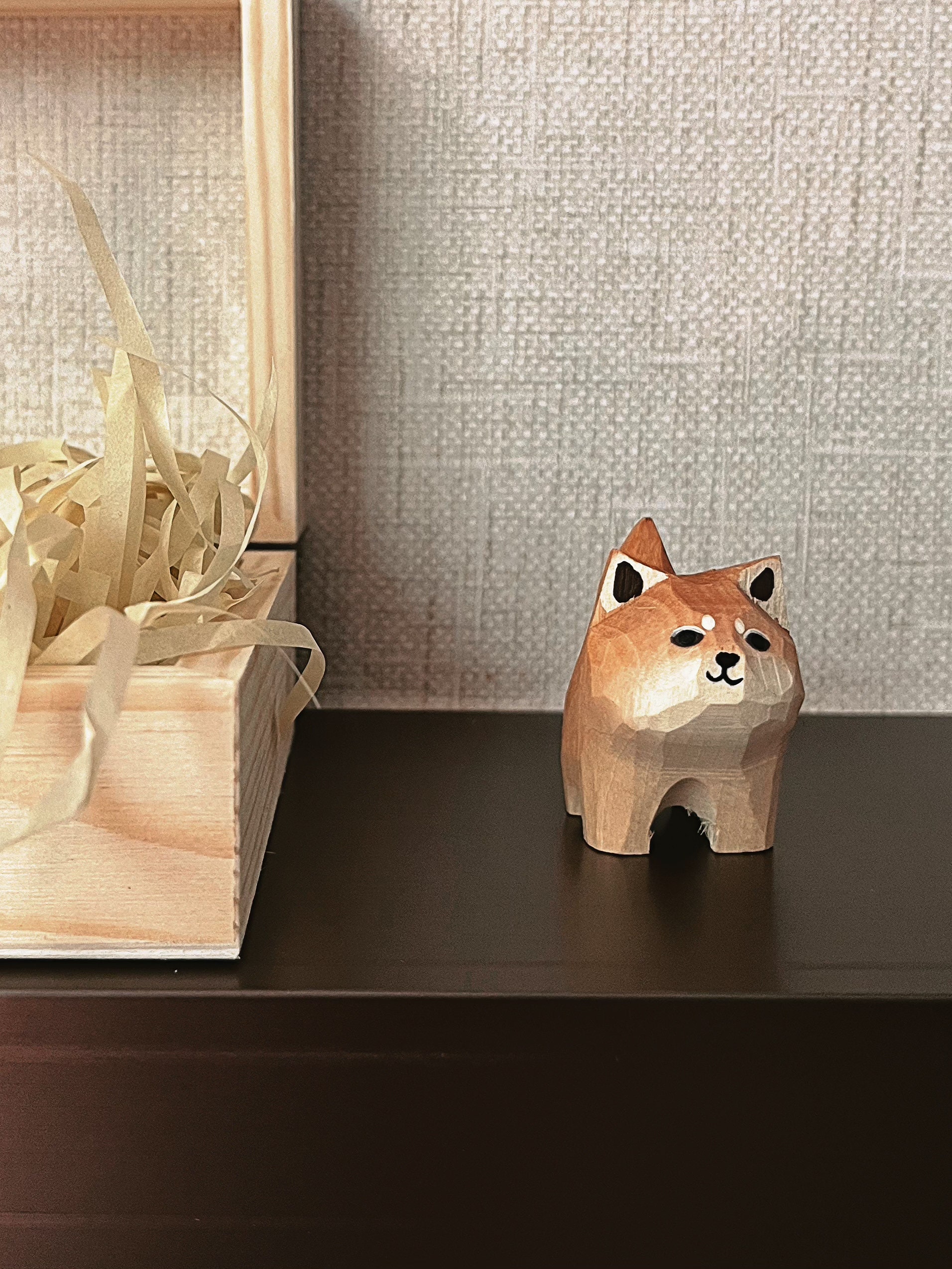 Rustic Wooden Dog Sculpture Handcrafted Pet Décor - Etsy