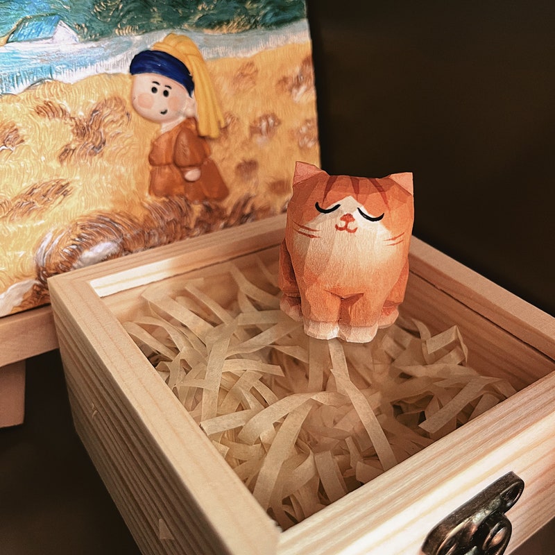 Rustic Cat Art - Etsy