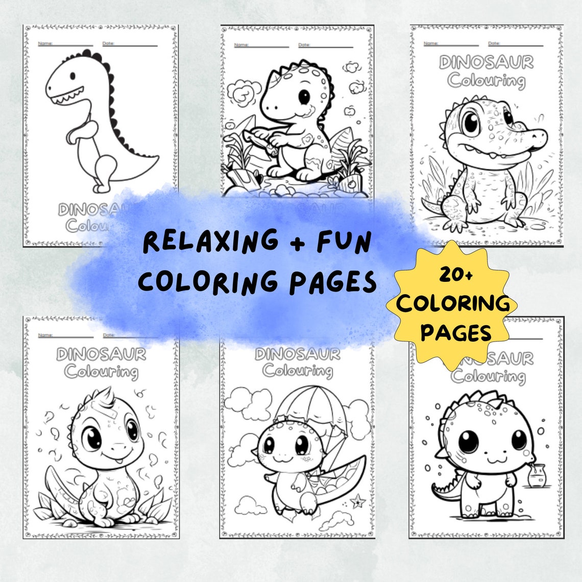Coloring Page, Fun and Relaxing, Adults, Set of 22, Creative Activity ...
