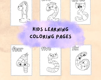 1-10 Printable Numbers Coloring Pages Worksheets for Kids, Toddlers ...