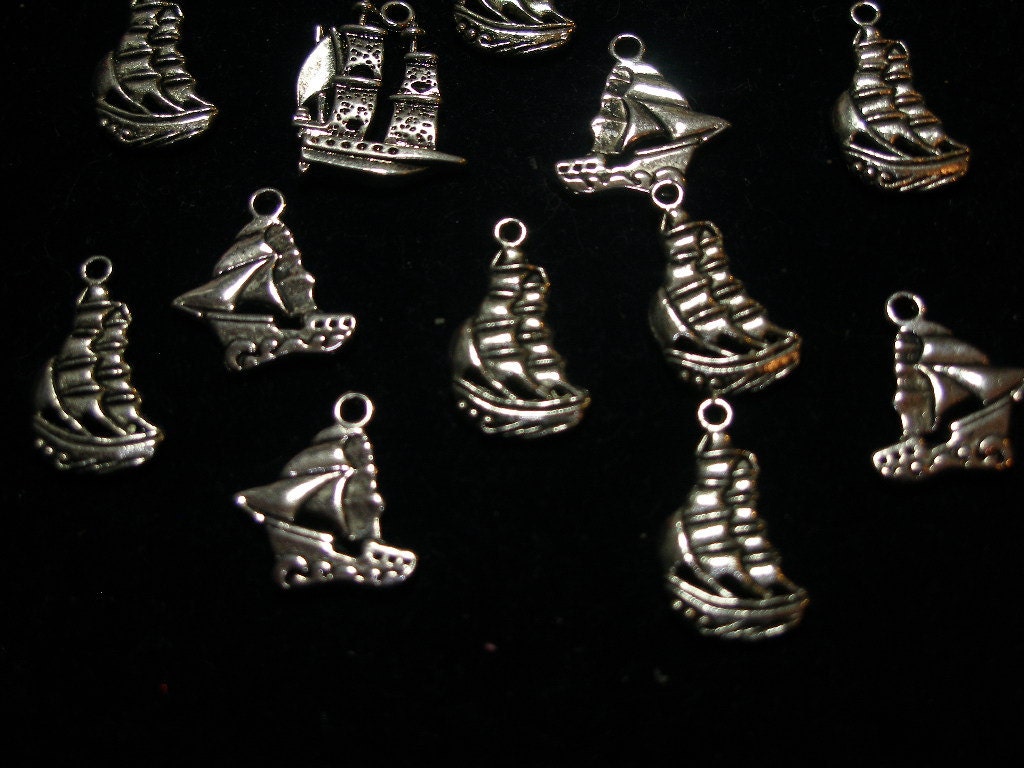 Boats Sailing Ships 19 Charms Pendants Silver Jewelry - Etsy