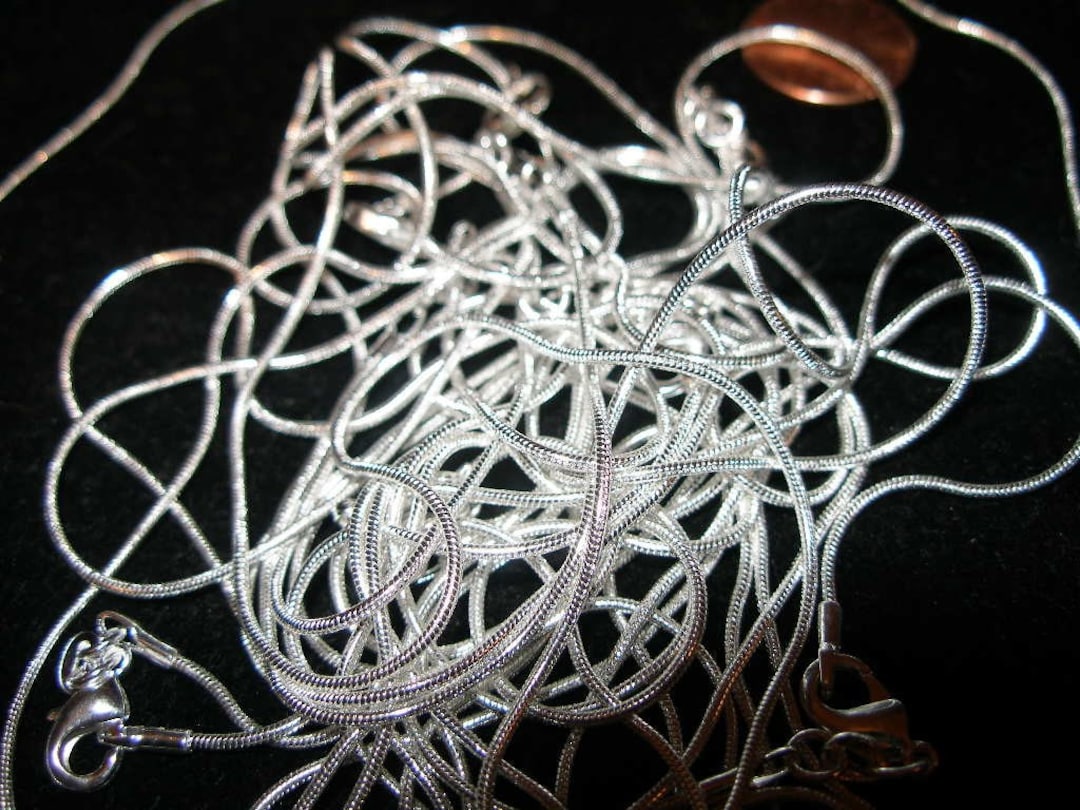 Sterling Snake Chains, Plus 2 Link Designs, 16 and 18 Inch Back in ...
