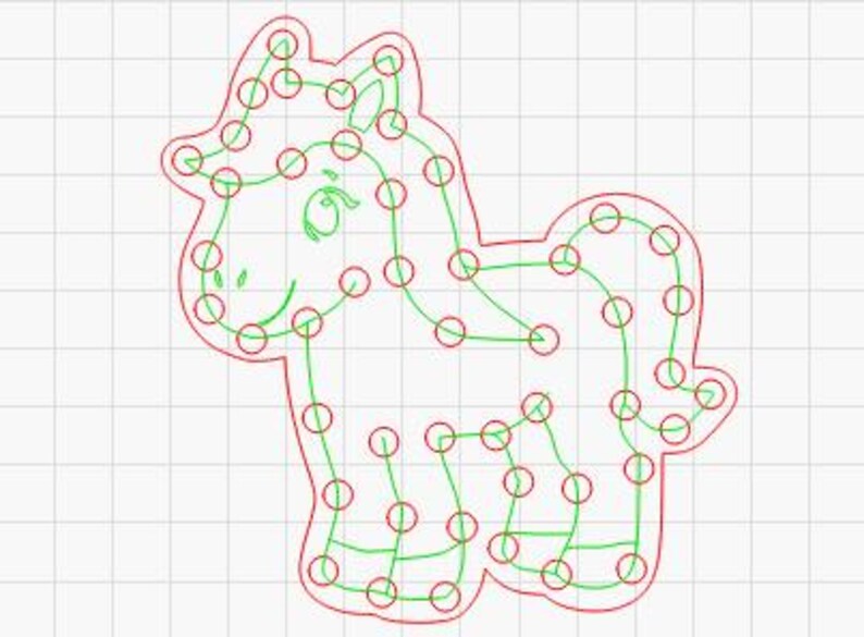 Horse Lacing Template SVG | Laser Cut File | Kids Sewing Practice Craft ...