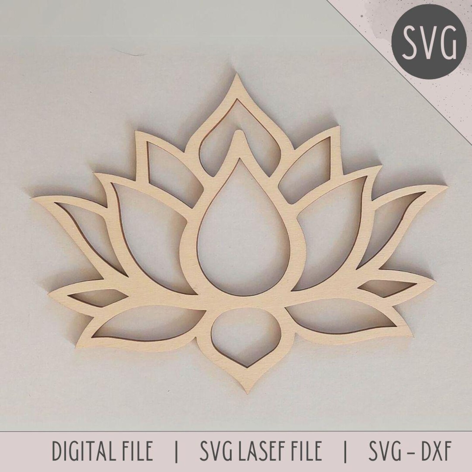 SVG Bundle of Lotus Flower | Digital Cut File | Bundle of Wood Lotus ...