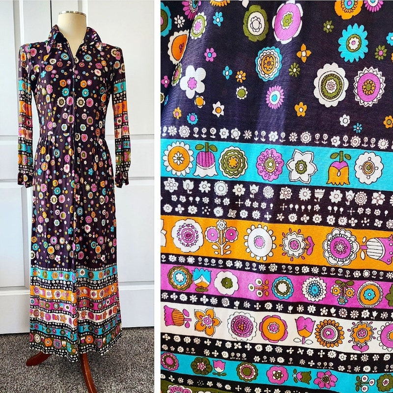 60s Boho Dress - Etsy