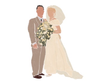 Digital Custom Drawing, Custom Digital Portrait, Personalized Gift for ...