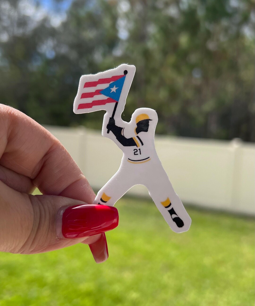 Roberto Clemente Waterproof Sticker: Boricua PR Flag Vinyl Decal - Etsy