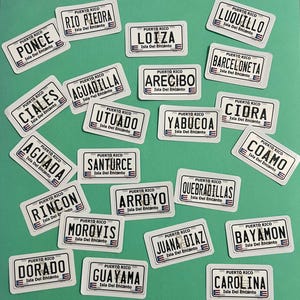 Puerto Rico License Plate Stickers I Pueblos De PR I Tablillas I ...