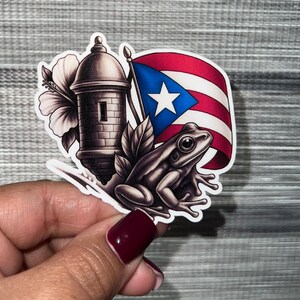 Puerto Rico Flag Stickers I Coqui I Garita Del Morro I Waterproof Vinyl ...