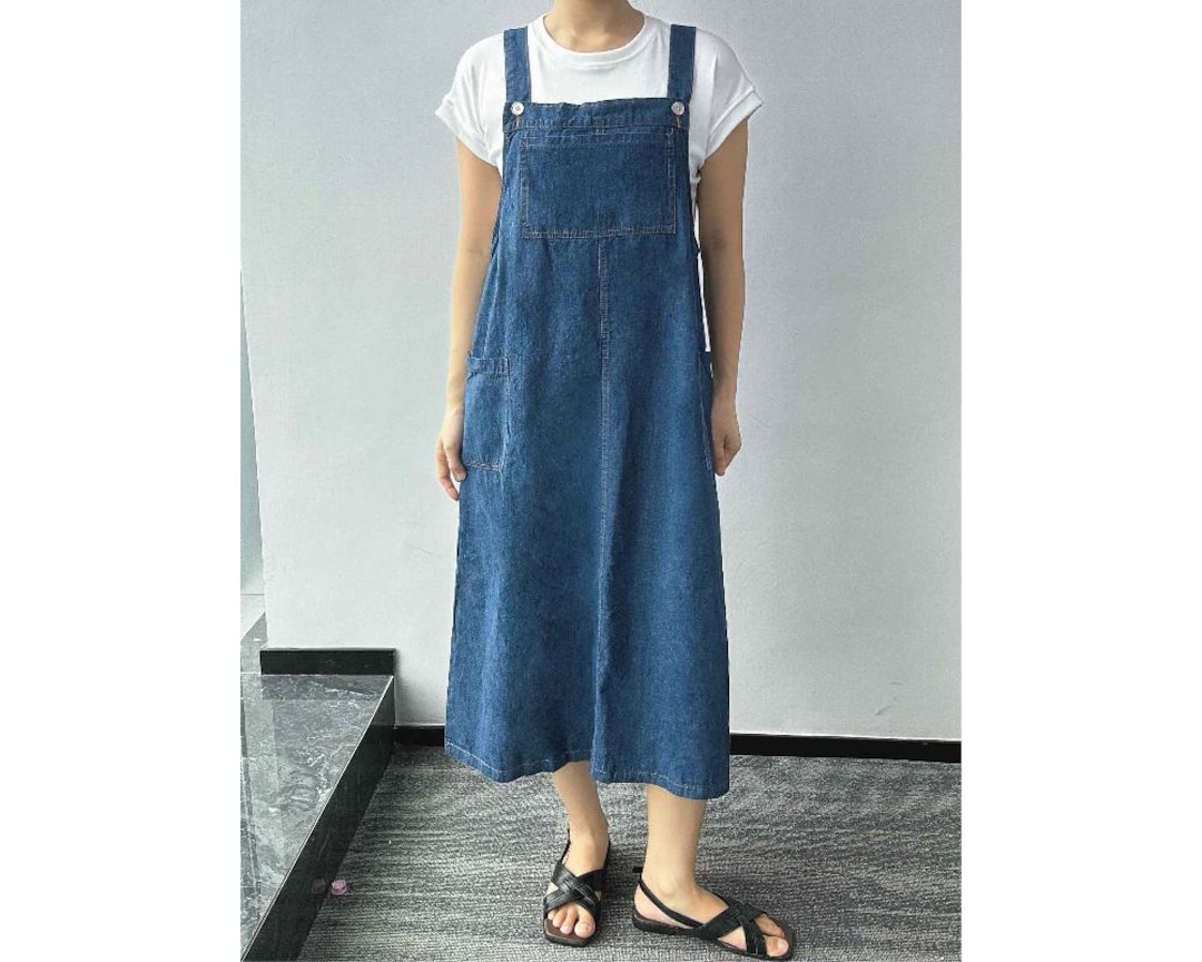 Denim Overall Dress Women, Overall Dress With Adjustable Straps, Denim ...
