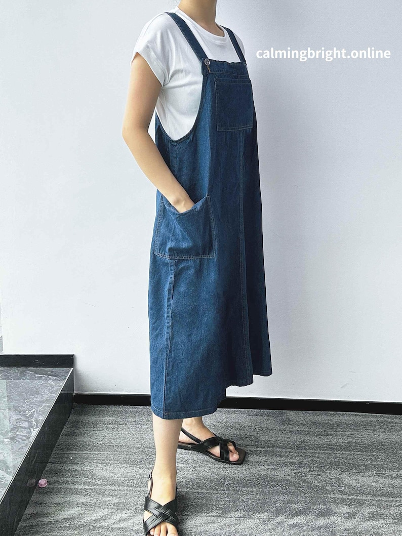 Denim Overall Dress Women, Overall Dress With Adjustable Straps, Denim ...