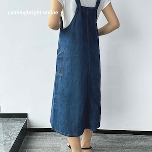 Denim Overall Dress Women, Overall Dress With Adjustable Straps, Denim ...