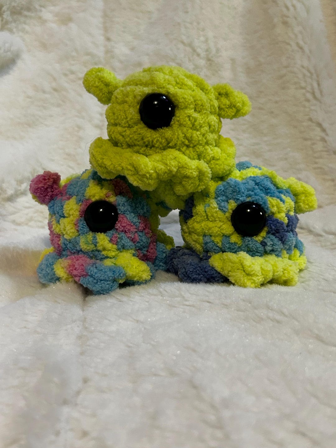 Mini Alien Plushie Set | Handmade Crochet Alien Toys | Colorful ...
