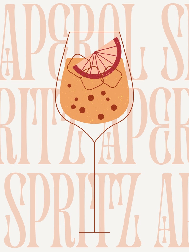 Aperol Spritz - Bar Cart Decor - Etsy