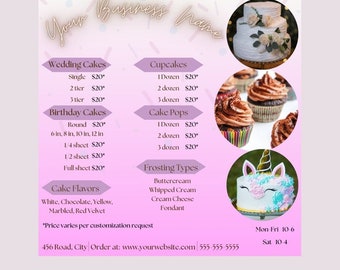 Cafe Menu Template Editable Restaurant Menu Printable Menu Social Media ...