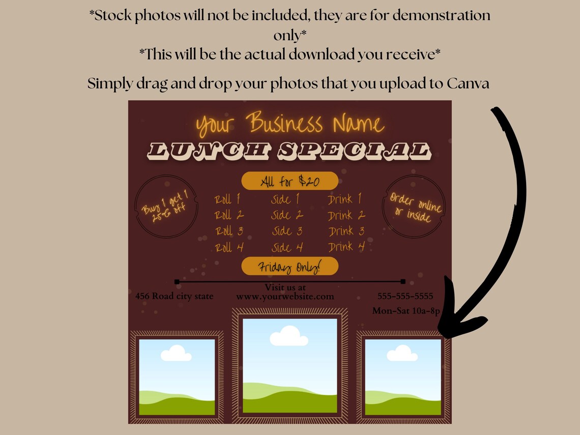 Editable Social Media Menu Template Printable Menu Restaurant Special ...