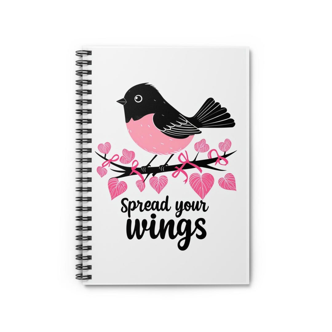 Bird-inspired Spiral Notebook - Spread Your Wings, Cute Journal for ...
