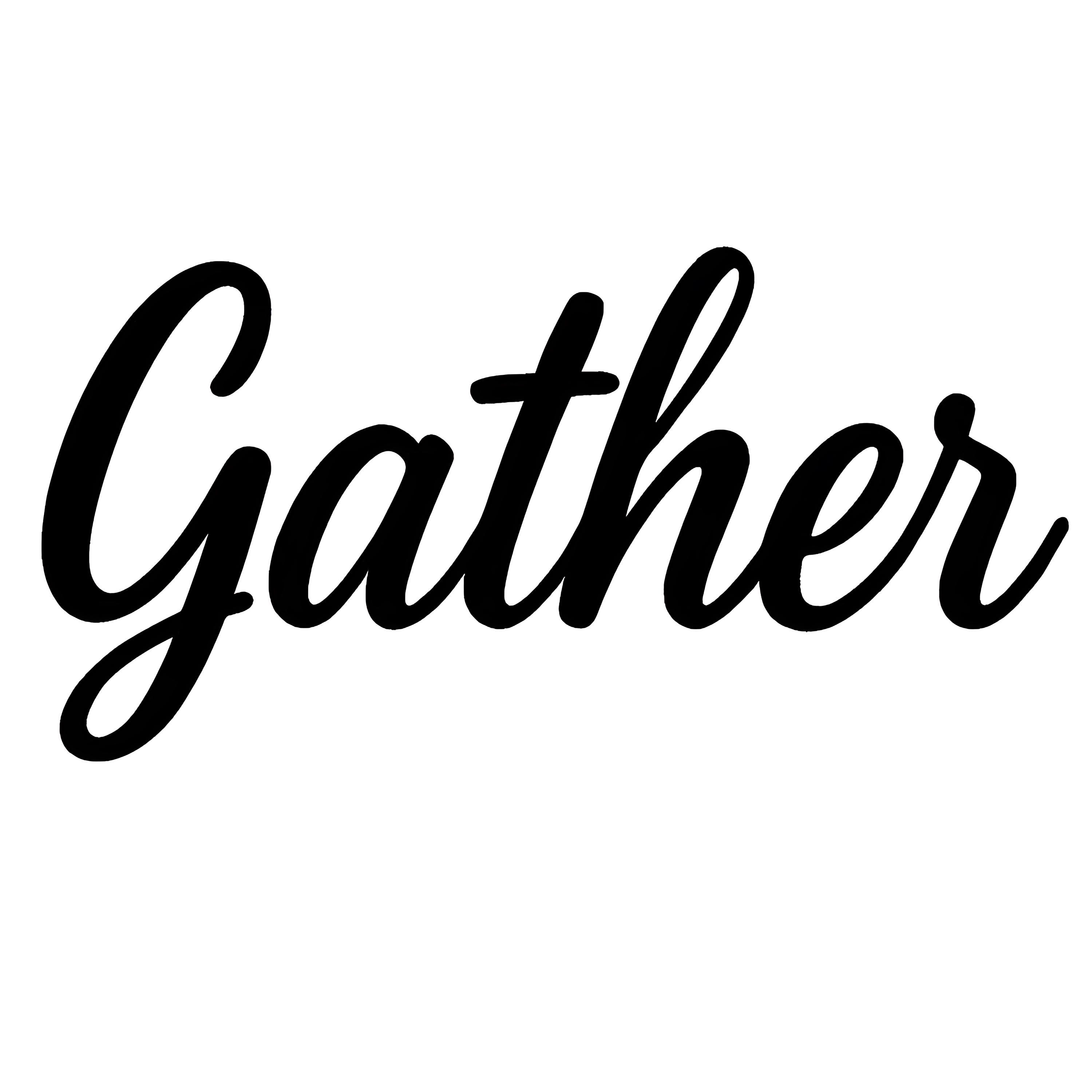 Gather Cursive Font Clipart for Instant Download - Warm Invitation ...