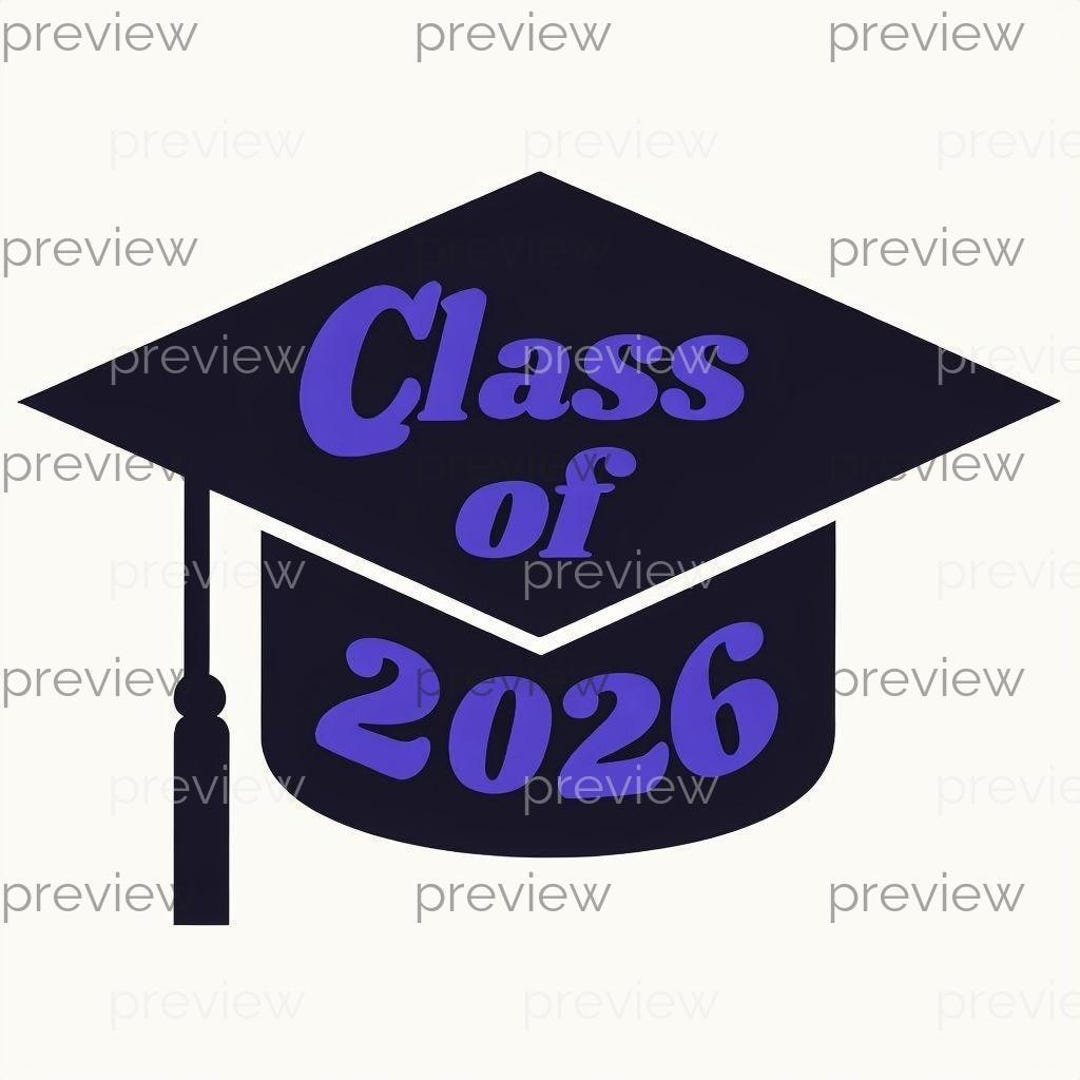 Class of 2026 Graduation Cap Design - Printable Digital Art for Instant ...