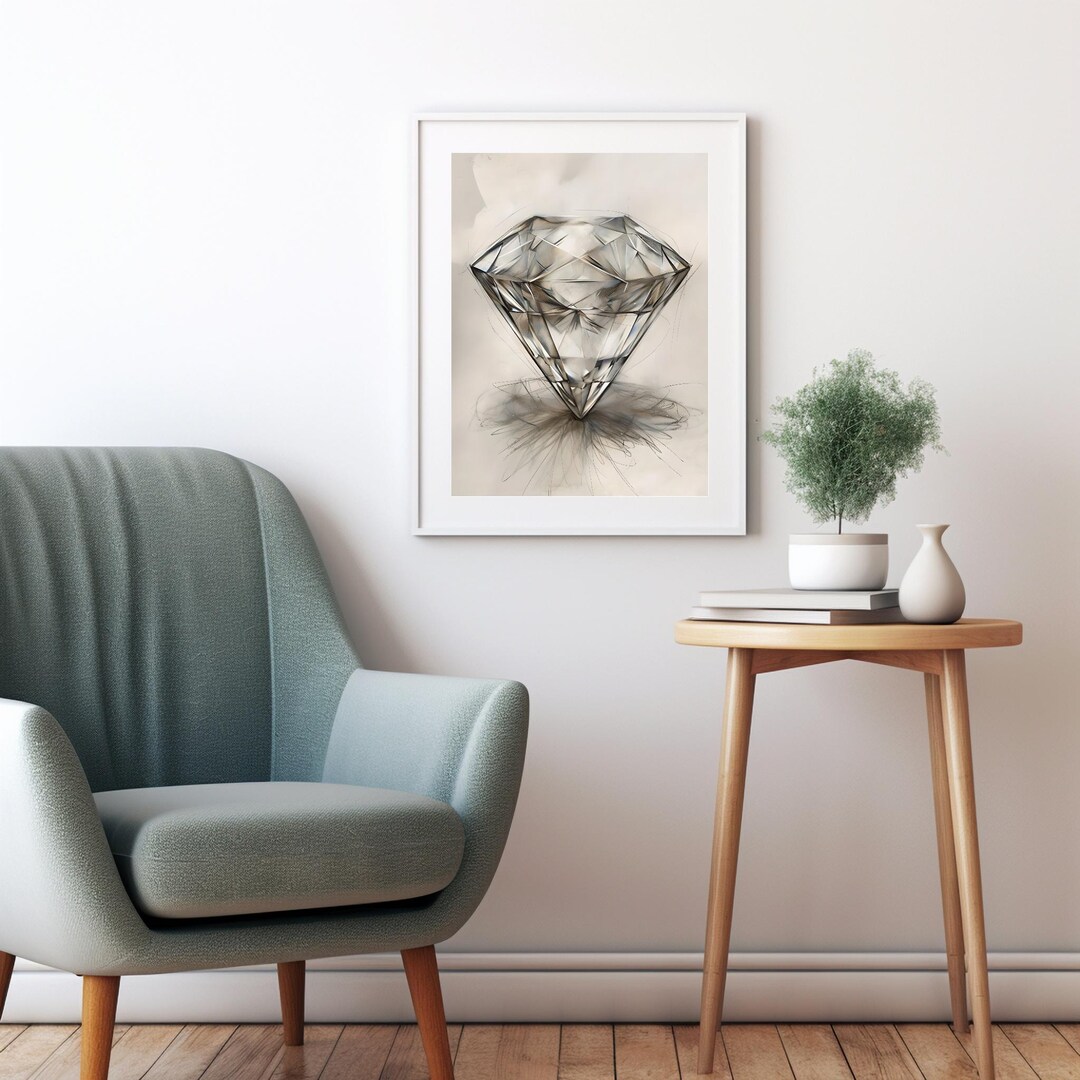 Ethereal Diamond Art - Stunning Digital Print With Brilliant Facets for ...