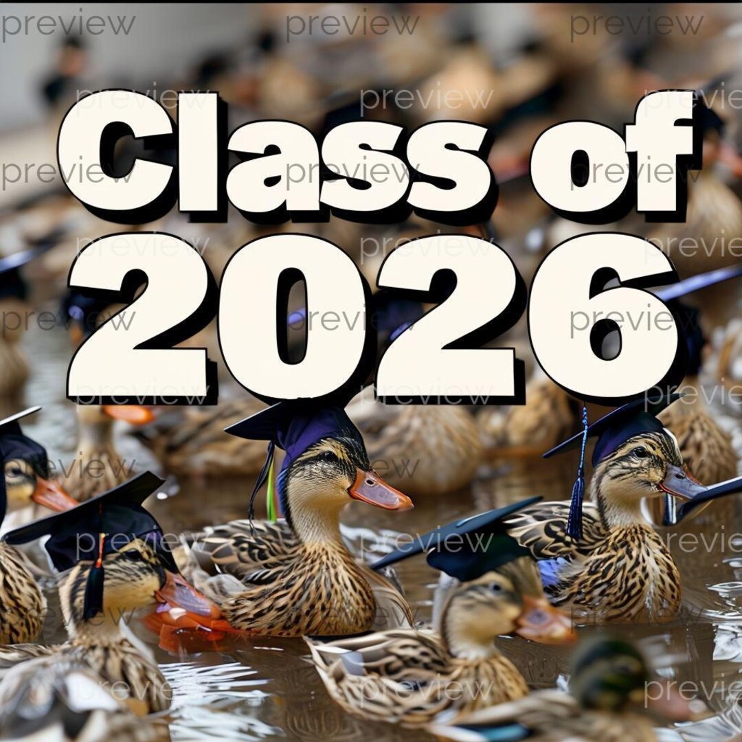 Graduation Ducks - Class of 2026 - Whimsical Digital Art for Fun ...