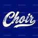 Stylish Choir Artwork - Musical Notes and Staff Lines in Flowing Script ...