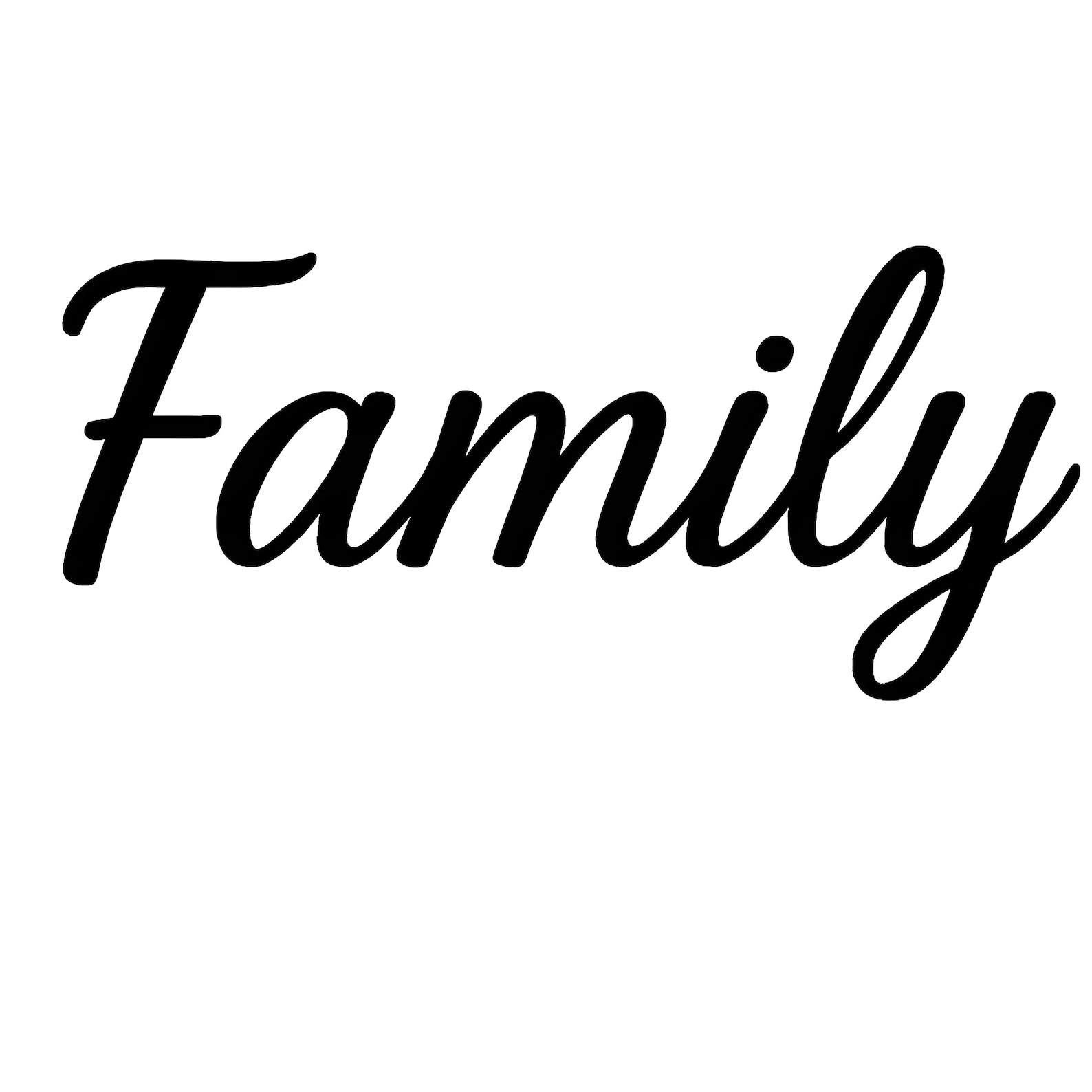 Elegant Family Cursive Clipart for Instant Download - Sublimation ...
