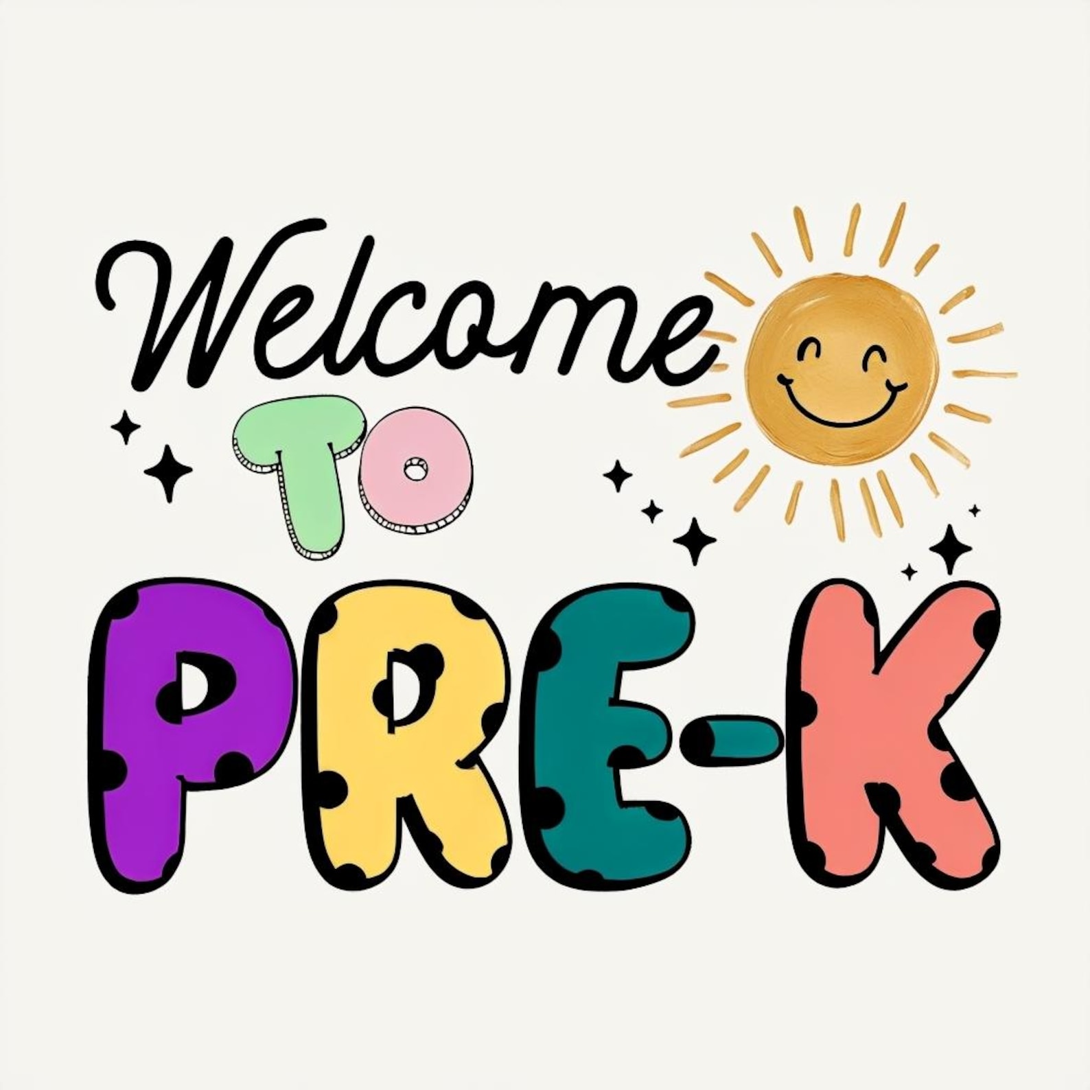 Welcome to PRE-K Colorful Clipart - Fun and Playful Design for ...