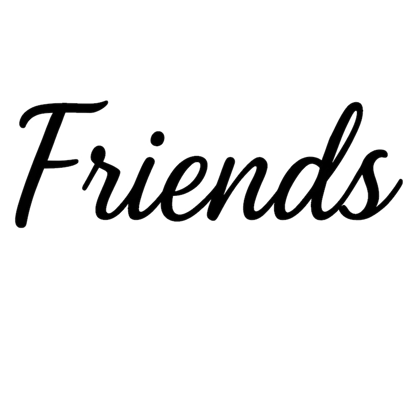 Elegant Friends Cursive Clipart for Instant Download - Perfect for ...
