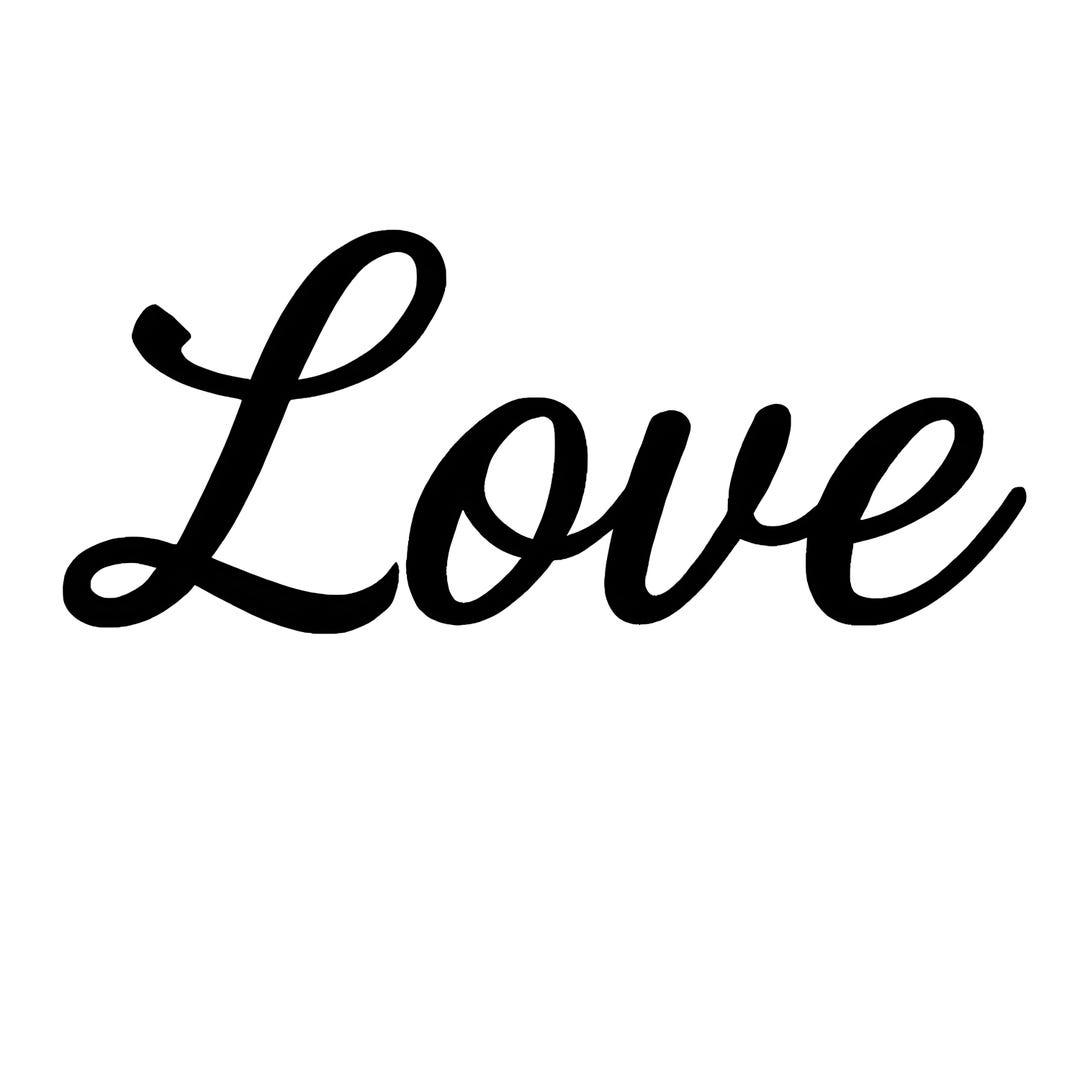 Cursive Love Clipart: Elegant Font, Sublimation Design (digital ...
