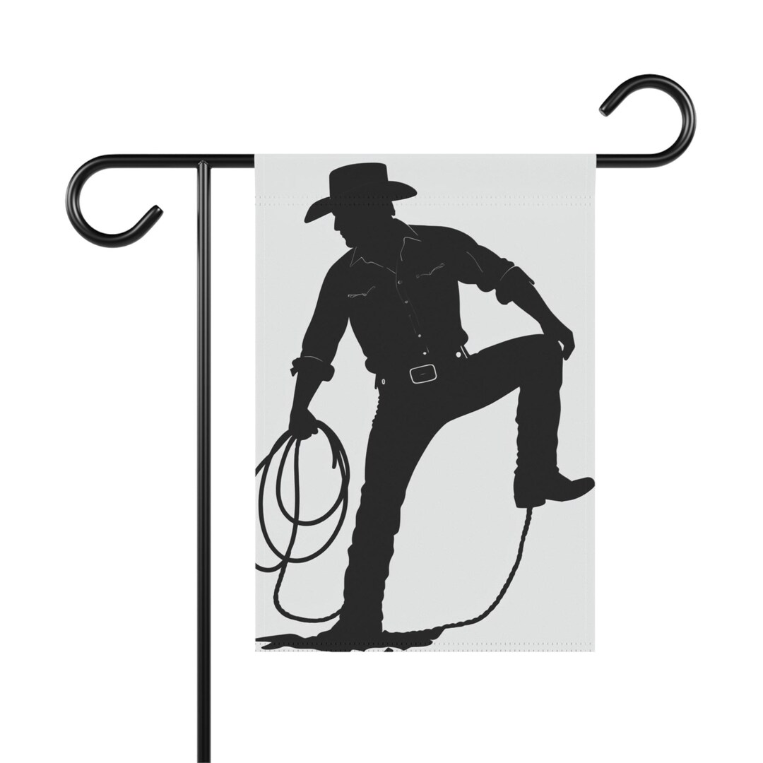 Cowboy Garden Banner, Rustic Flag, Outdoor Decor, Western Home Accent ...