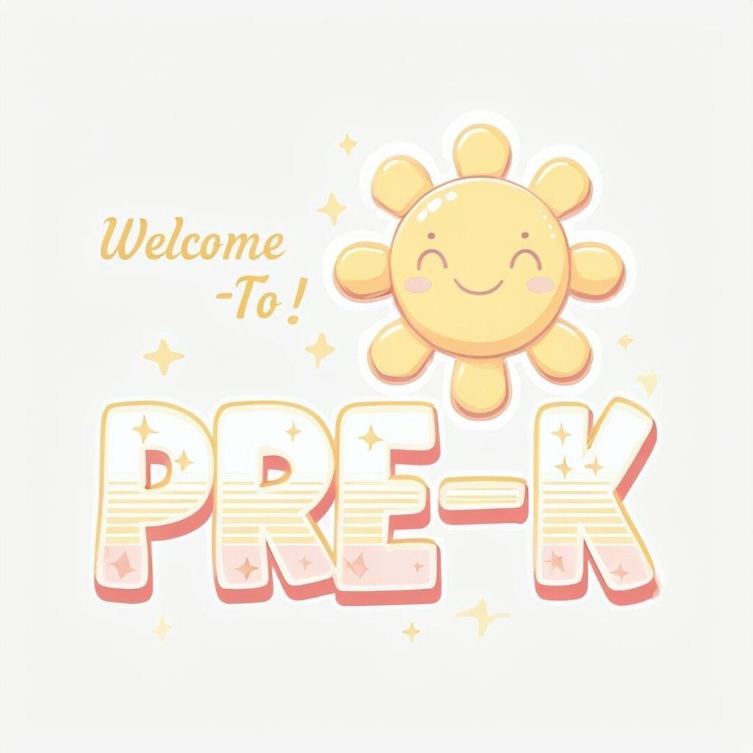 Welcome to Pre-k - Cheerful Clipart Design for Kids - Instant Download ...