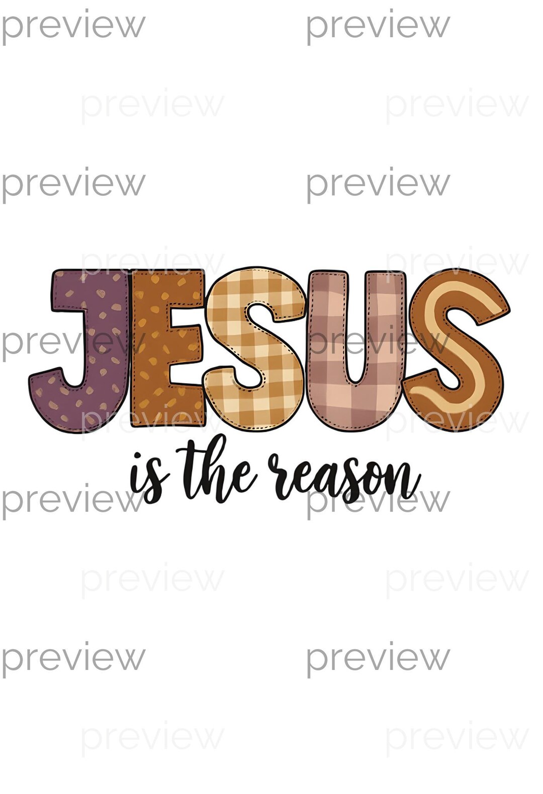 Colorful JESUS Art Print - Inspirational Design With is the Reason in ...