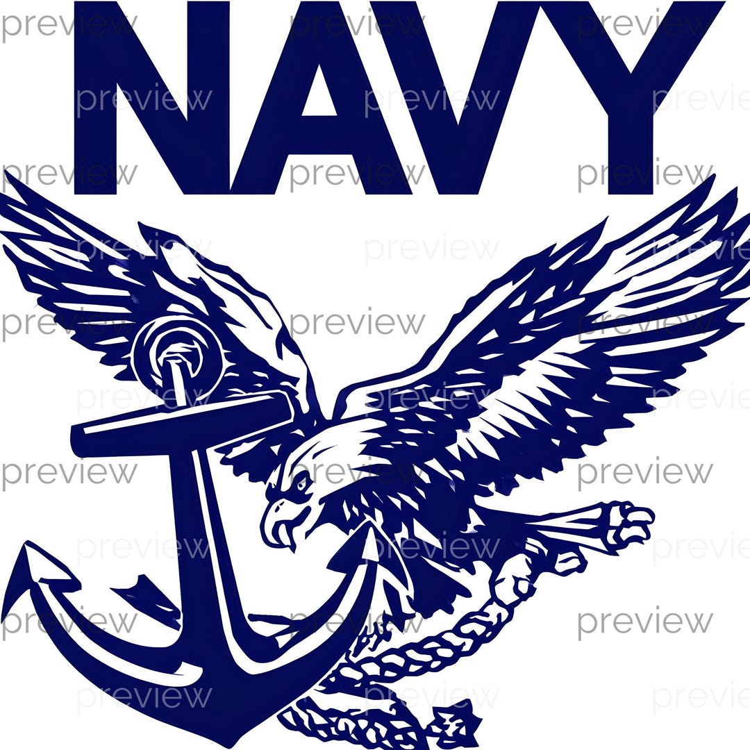 Navy Eagle Anchor Logo: Patriotic Printable Art (digital Download) - Etsy