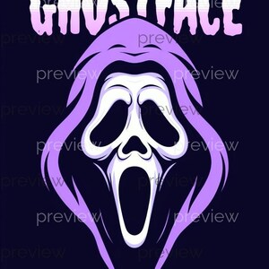Ghostface Character Art - Eerie yet Playful Digital Image for Instant ...