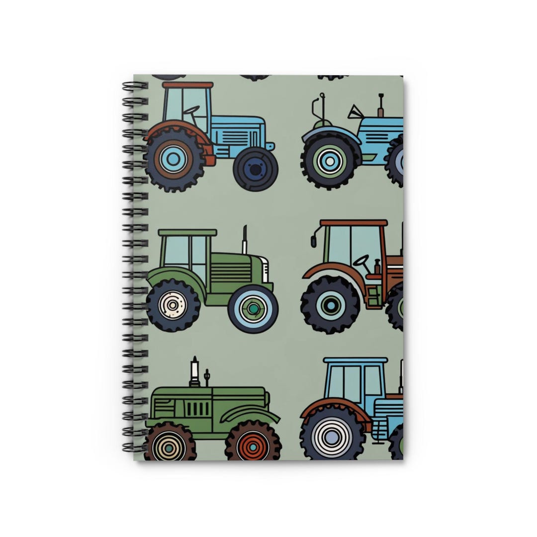Tractor-themed Spiral Notebook, Farm Journal, Gift for Farmers, Cute ...