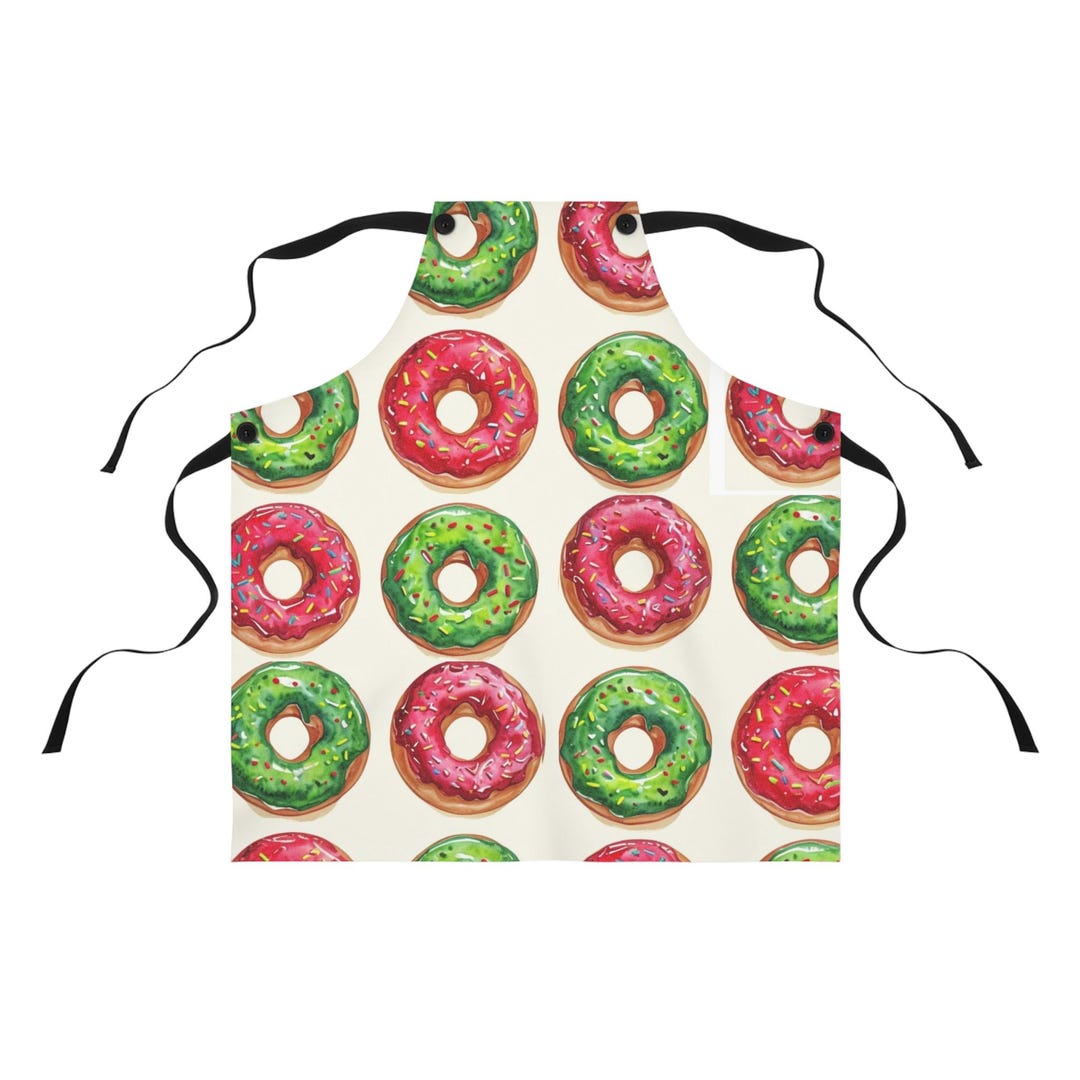 Colorful Donut Pattern Apron | Fun Kitchen Gift, Baking Accessory, Chef ...
