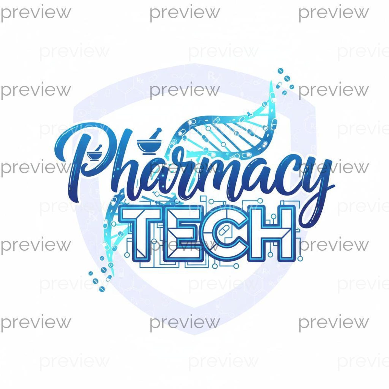 Pharmacy TECH - Innovative Logo Design Blending Pharmacy and Technology ...